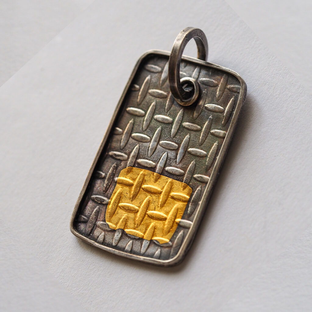 Gold Medal Dog Tag Pendant